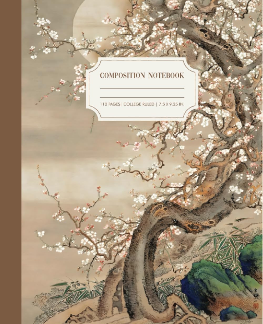 Amazon.com: Vintage Composition Notebook: Elegant Plum Blossom College ...