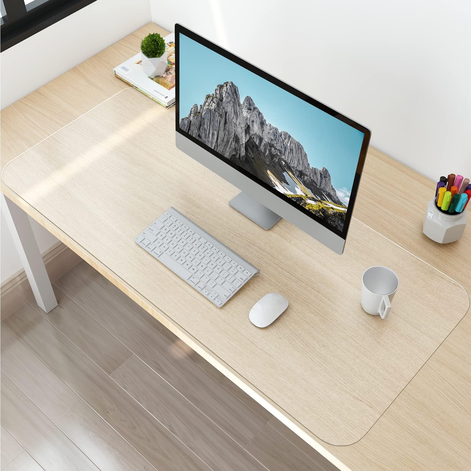 Amazon.com : Clear Desk Mat, Clear Writing Desk Pad, Transparent Desk ...
