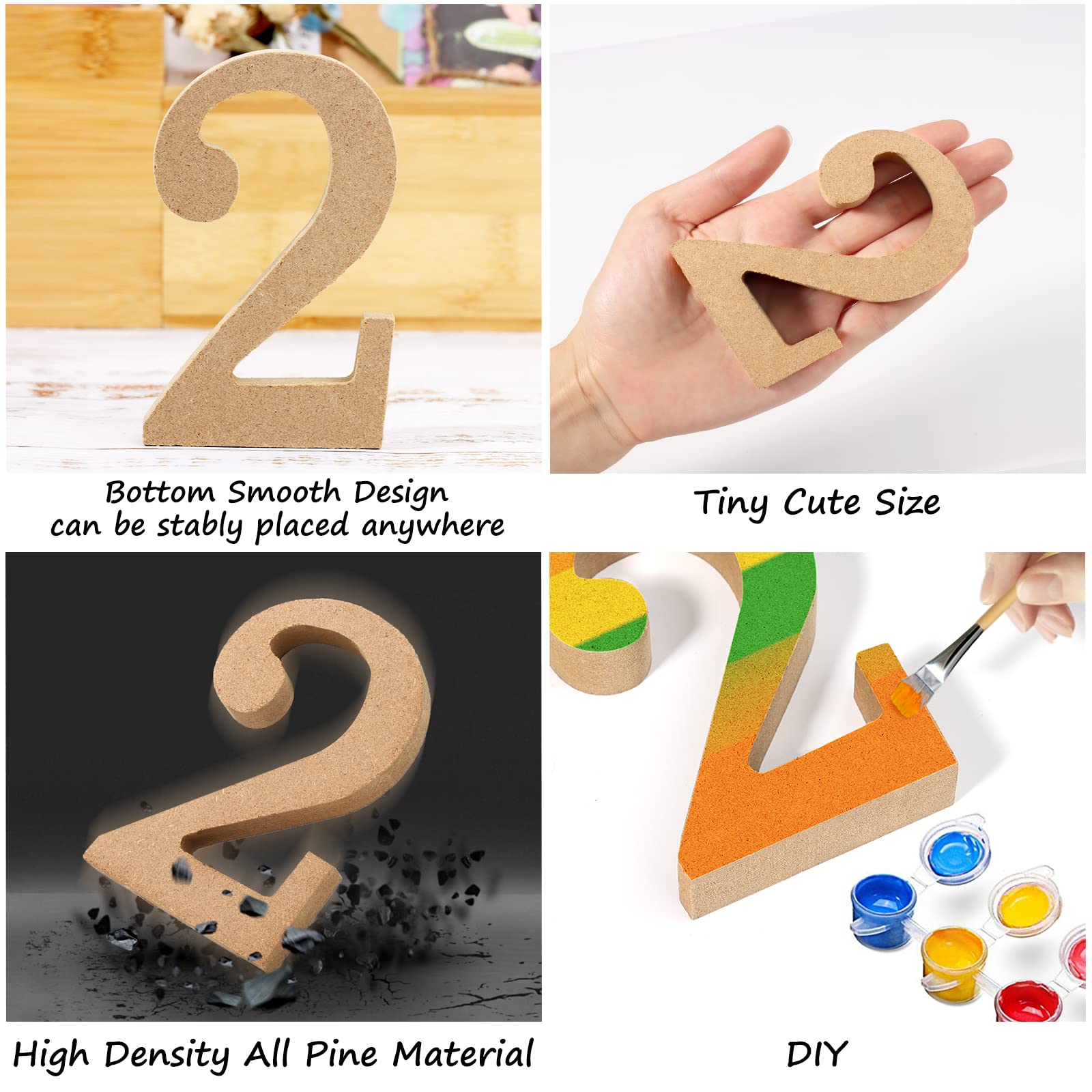 Snapklik.com : 4 Inch Wooden Numbers Wooden Numbers For Wall Decor ...