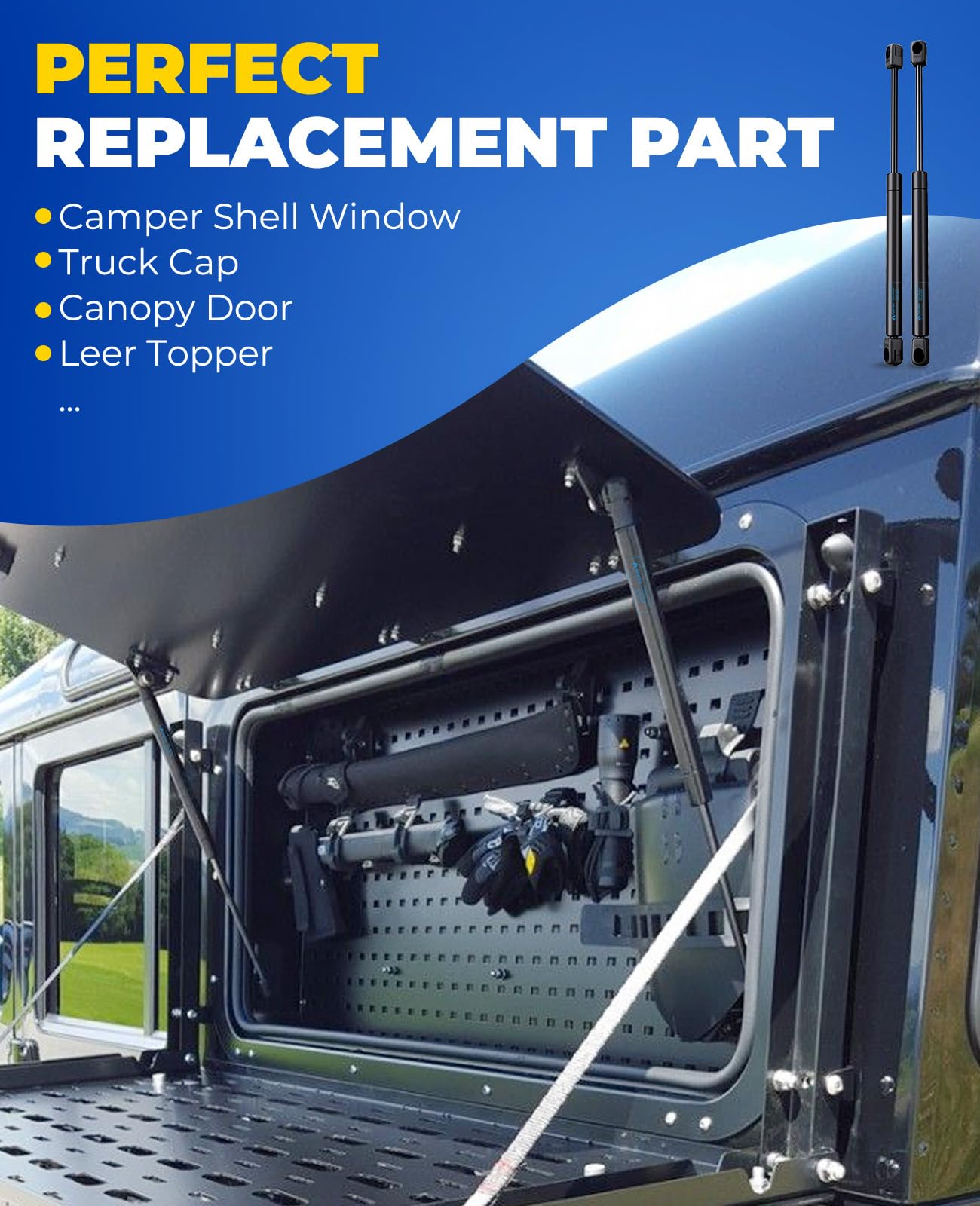 Snapklik.com : Gas Struts 15 Inch 60 Lbs, Ml13-60 Gas Lift Struts, GSNI ...