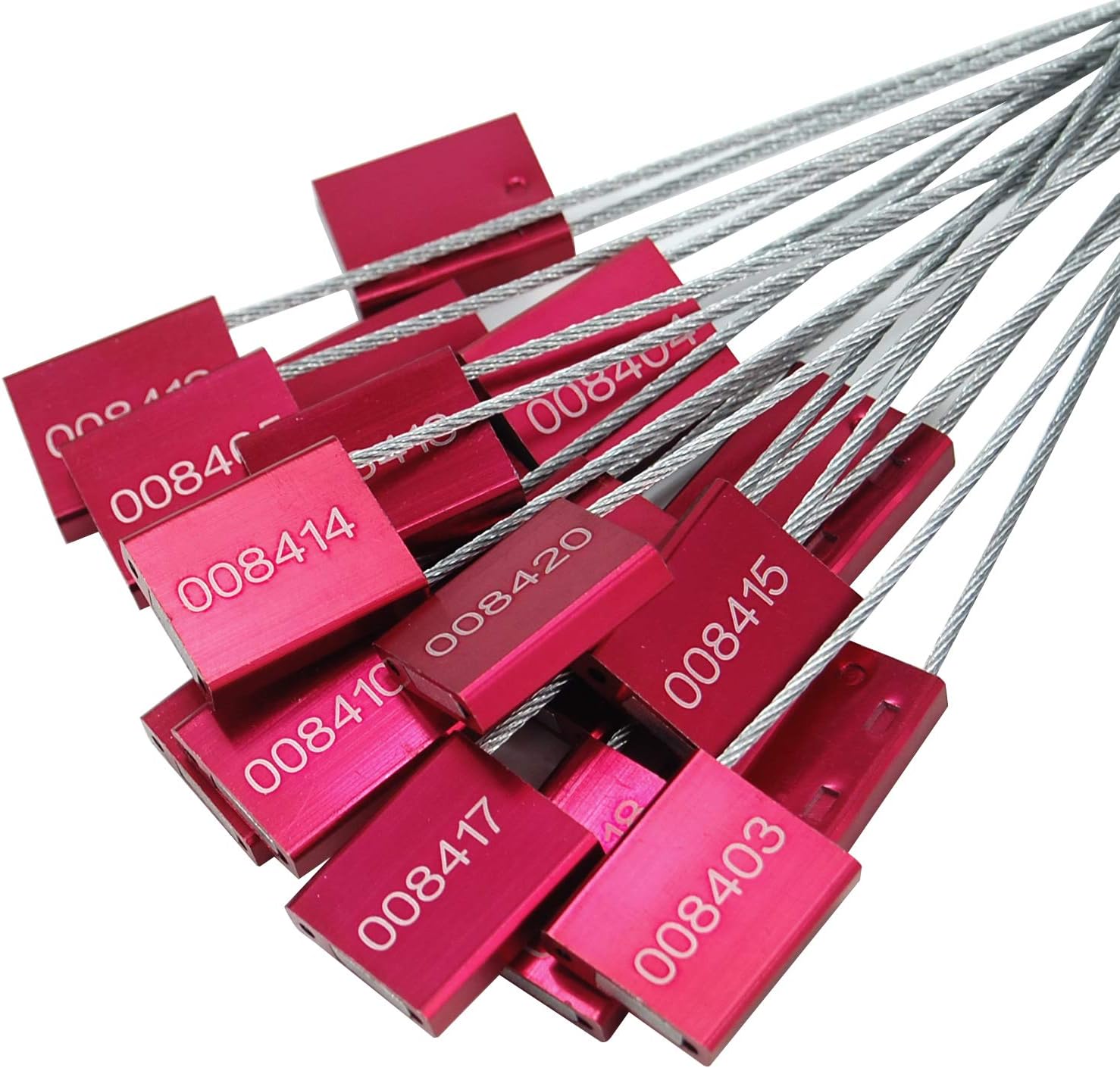 Amazon.com: 100 PCS Steel Security Cable Seals Numbered Tamper Proof ...