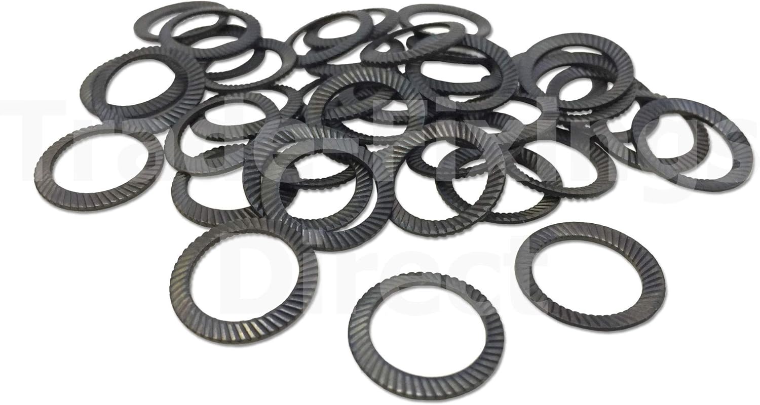 Pack of 50 - Genuine M14 (14mm) SCHNORR Serrated Saftey Locking WASHERS ...