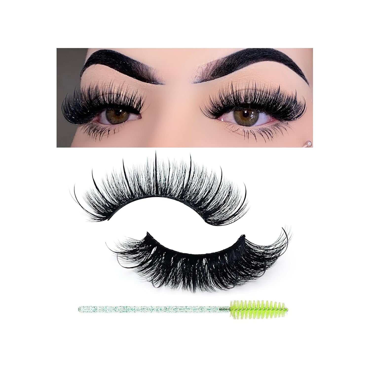 Amazon.com: Miss Kiss Spikes Lashes Wet Set Natural Look Eye Lash Spiky ...