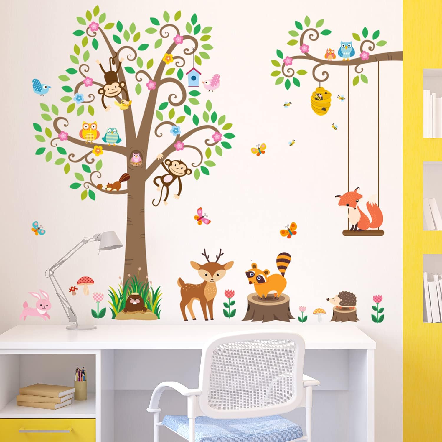 DECOWALL SG-2106 Scroll Tree with Animals – BigaMart