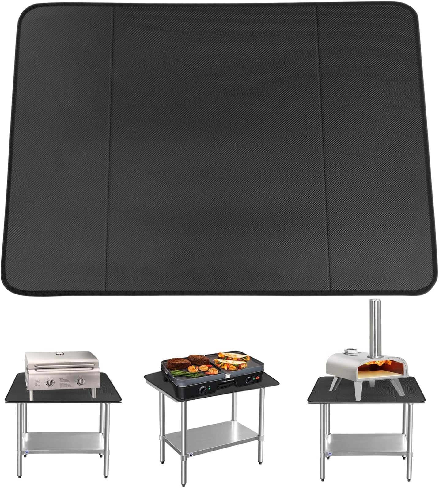 Amazon.com: Wnanan 24 * 30in Outdoor Tabletop Grill Mats - Thickened ...