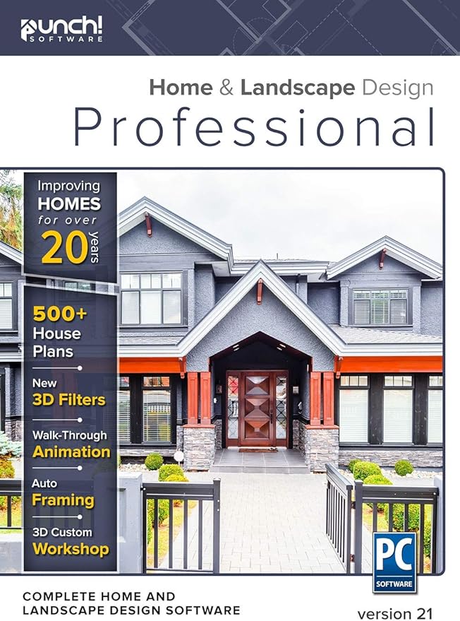 Amazon.com: Punch! Home & Landscape Design Professional v21 - Windows [PC Download] : Software