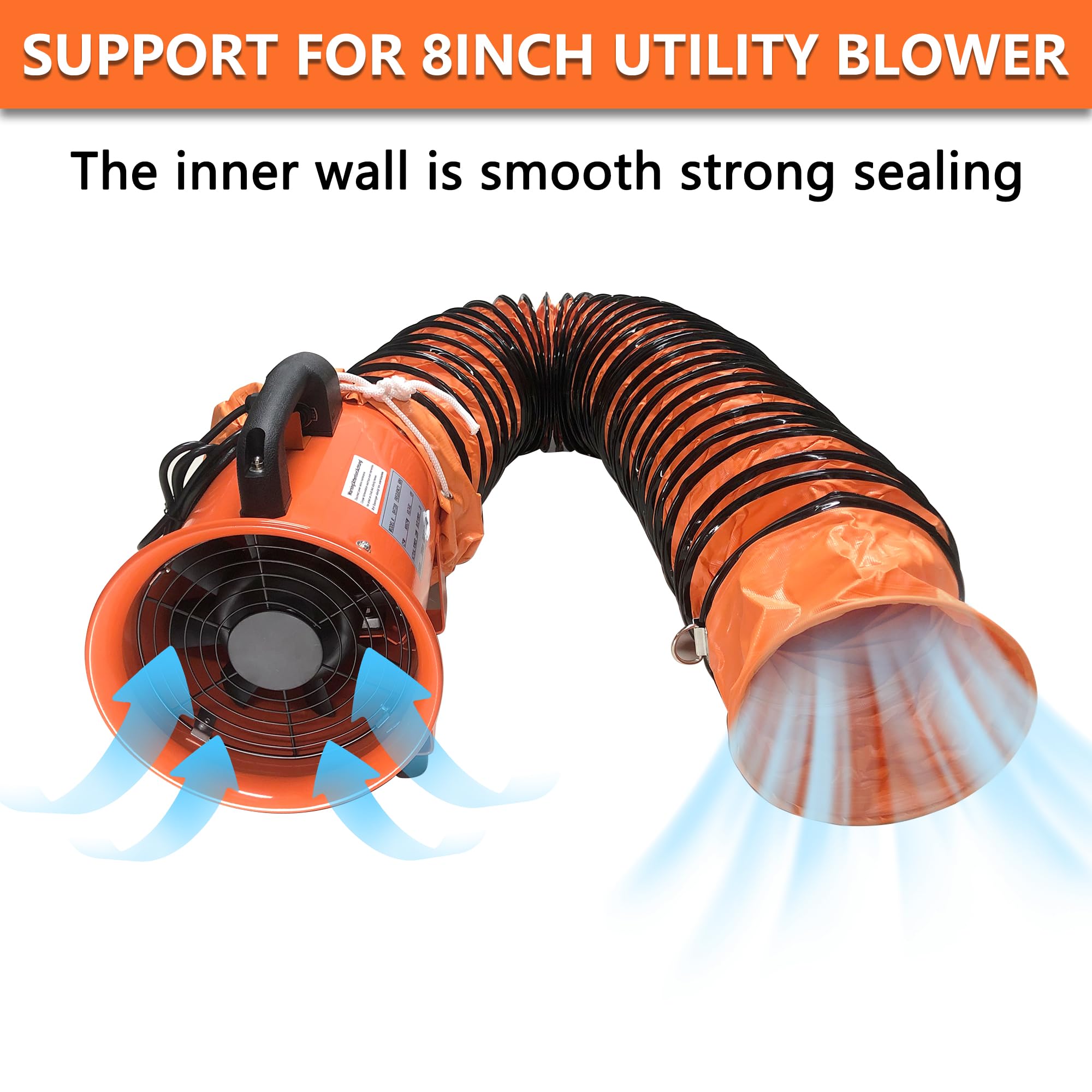 Snapklik.com : 32FT Ducting Hose 10 Inch PVC Flexible Duct Hosing