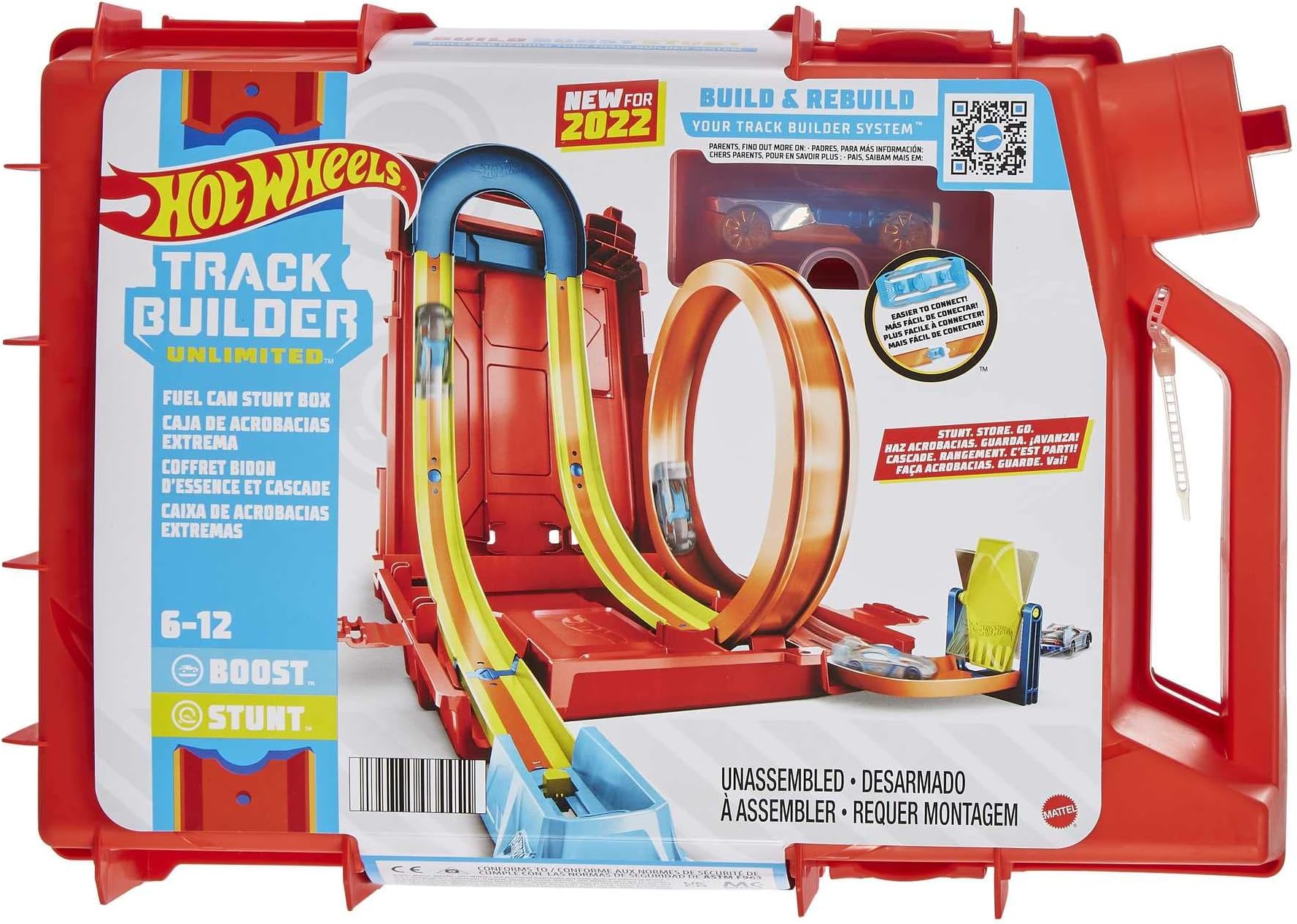 Hot Wheels Multi-Loop Race Off Playset, with 1 Hot Wheels Car, Knock ...