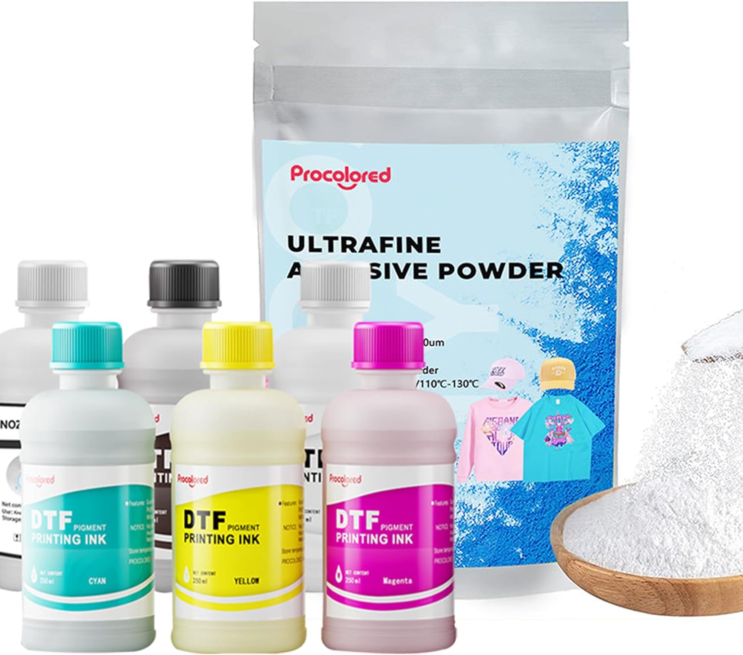 Amazon.com: Procolored DTF Ink and DTF Powder for DTF Printer-(5 ...