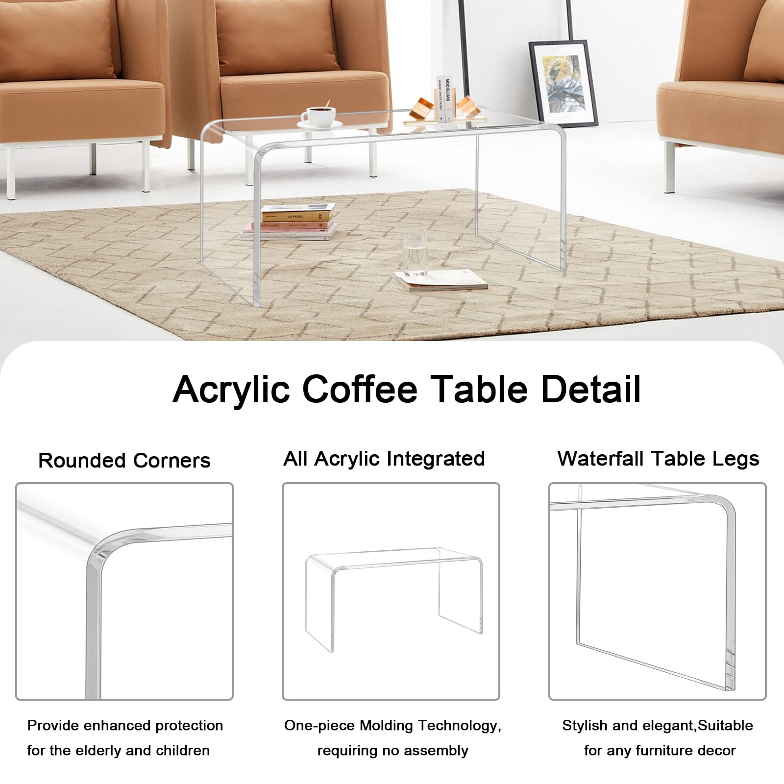 Waterfall Acrylic Coffee Table