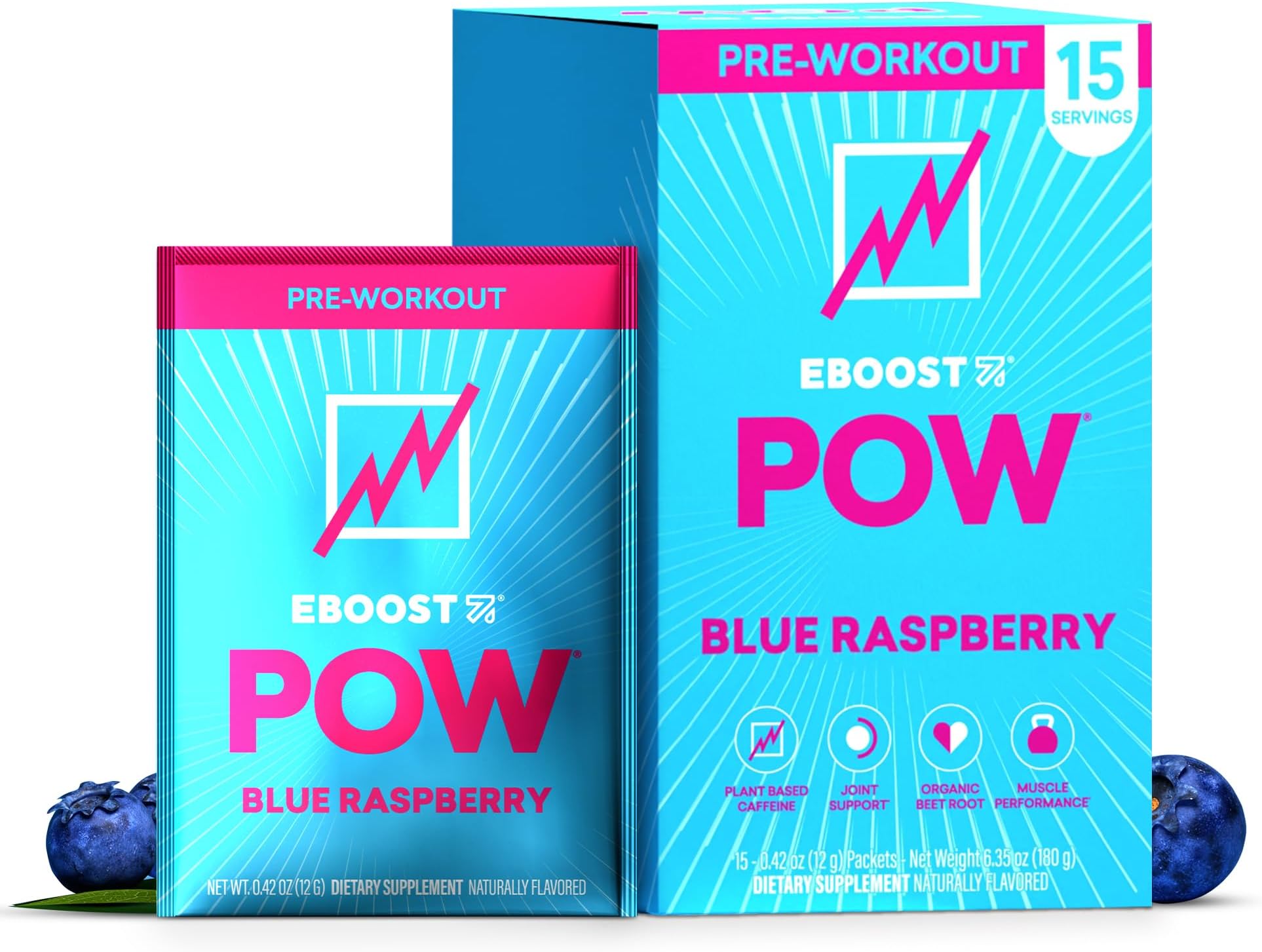 Amazon.com: EBOOST Energy Drink Powder, Super Fuel - Blue Raspberry, 14 ...