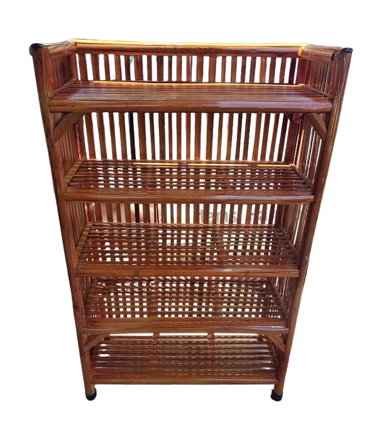 NAREENA'S BCF Bamboo Craft Cane Rack A1 Solid Wooden Slipper Stand ...