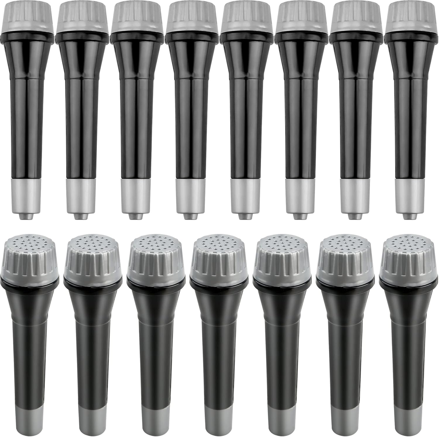Amazon.com: Haconba 20 Pack Microphone Toy Plastic Stage Fake Mic ...