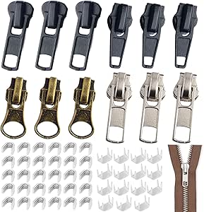 57 Pcs Metal Zip Replacement Puller, Zip Repair Kit, Universal Zip ...
