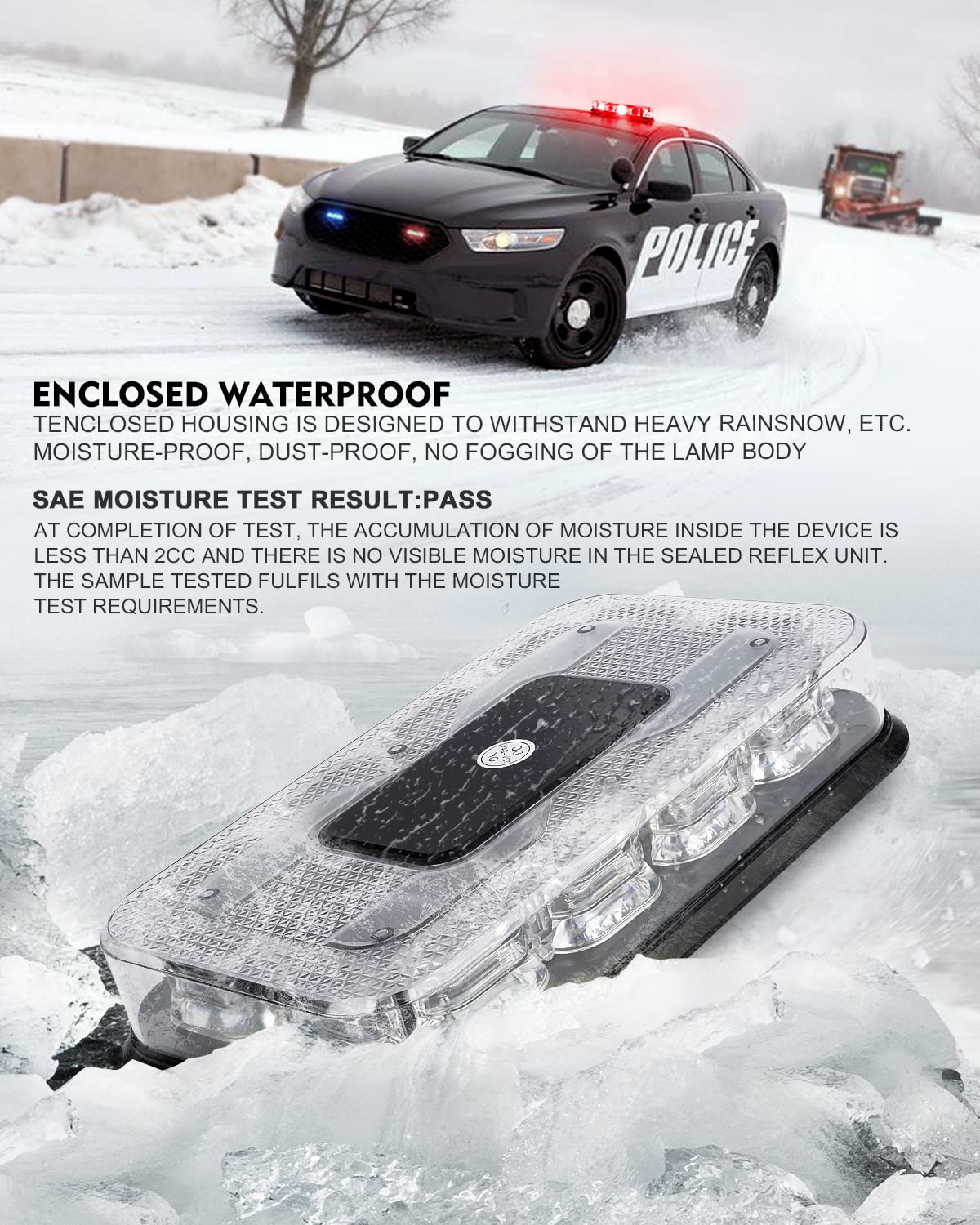 Snapklik.com : LUMENIX 12" Rooftop Strobe Beacon Light 72 LED Magnetic ...