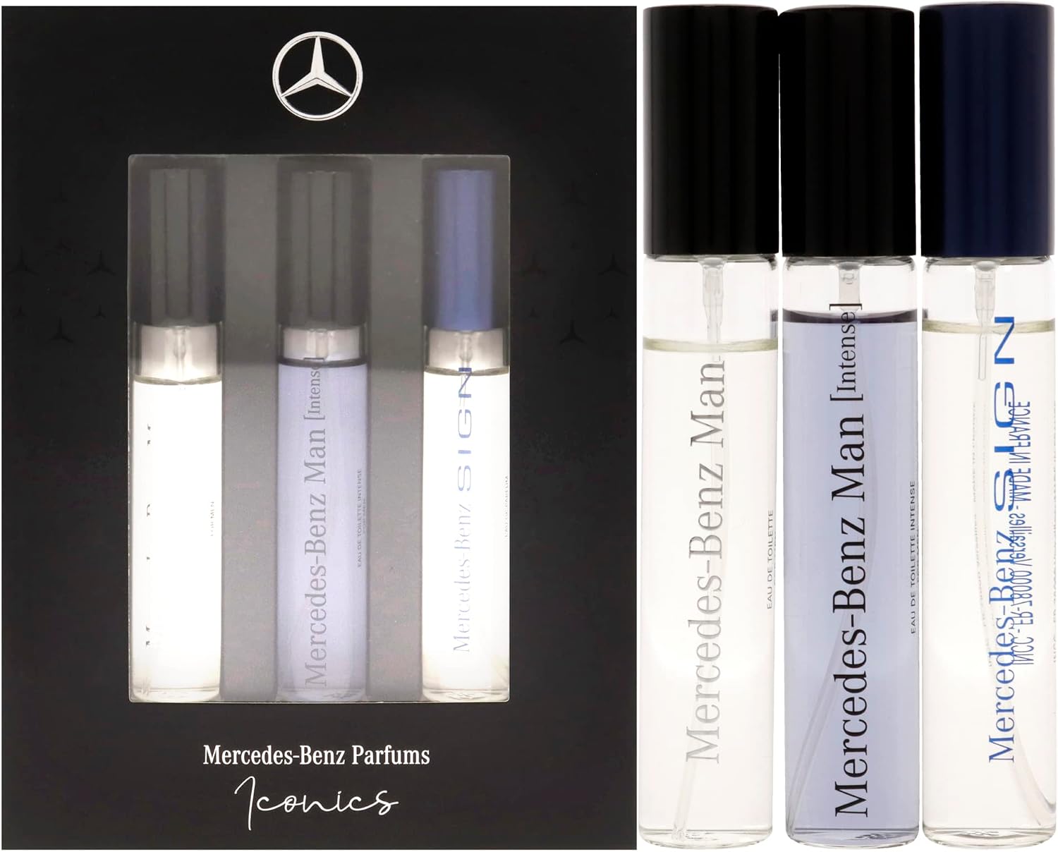 Mercedes-Benz Discovery Coffret for Unisex 3 Pc Mini Gift Set (Man Eau ...