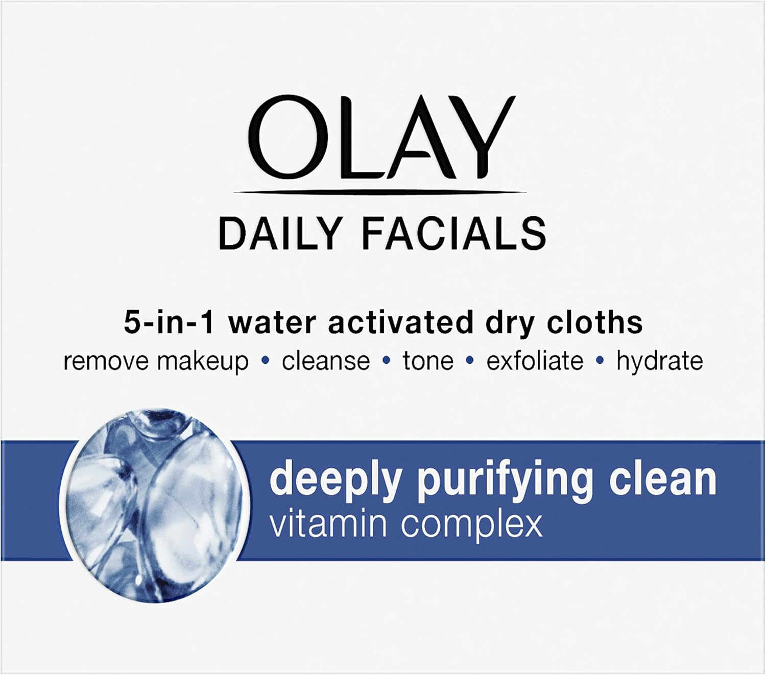 Olay Daily Facials Deep Purifying Cleansing Cloths, 33 ct (packaging ...
