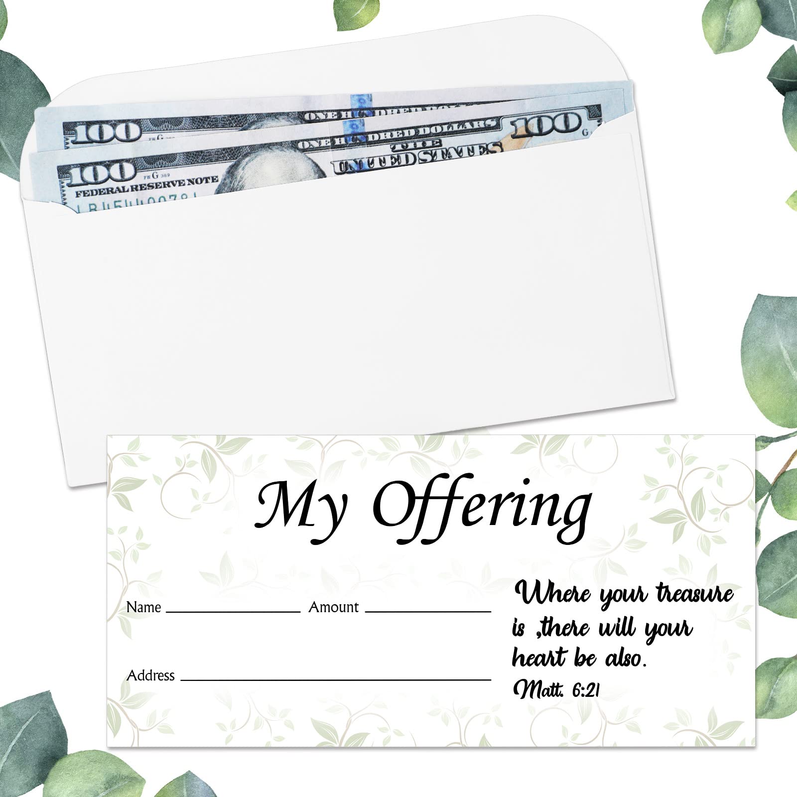 Snapklik.com : Eaasty 200 Pieces Church Offering Envelopes My Offering ...