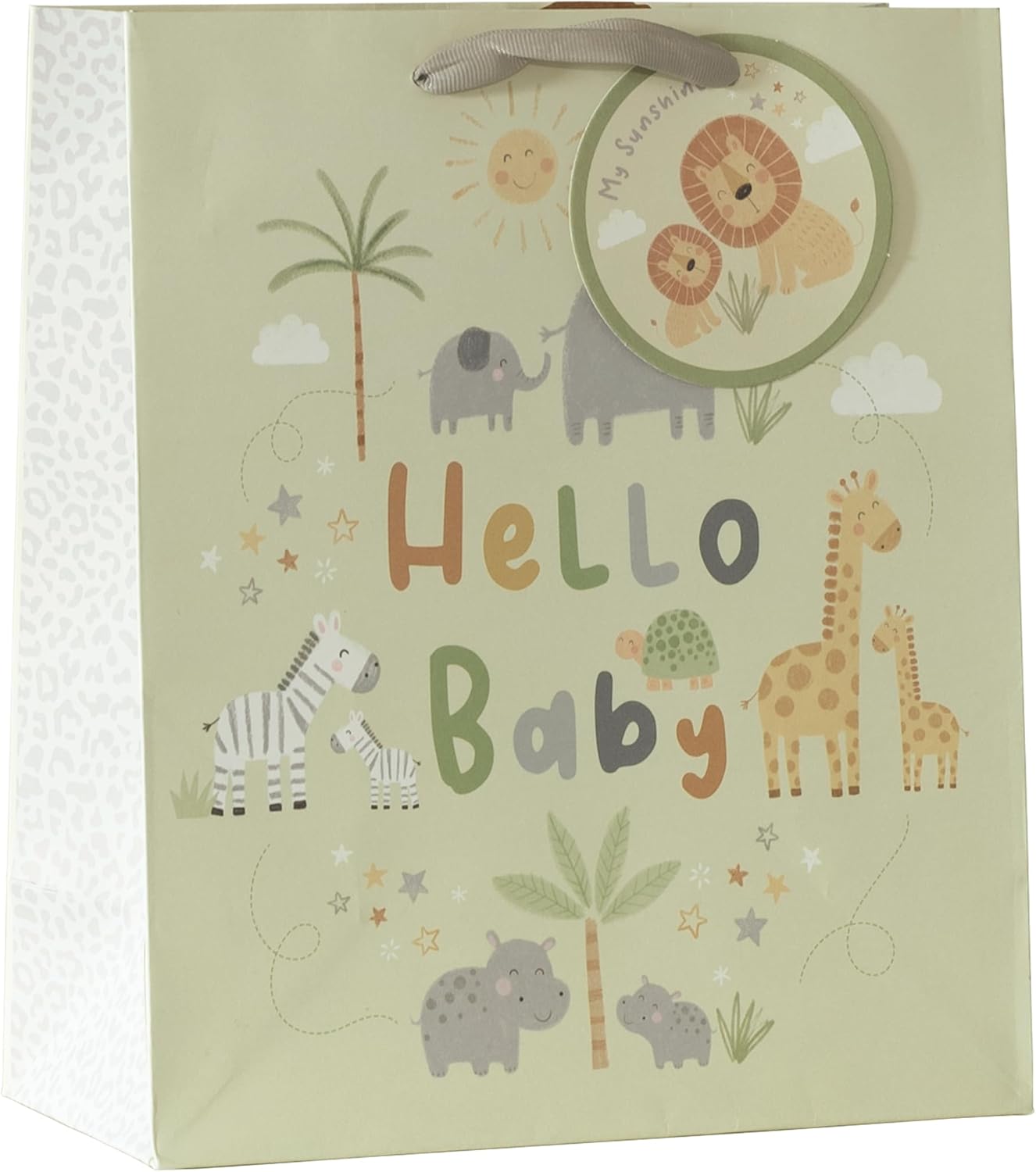 Design By Violet Hello Baby Paper Gift Bag With Matching Gift Tag ...