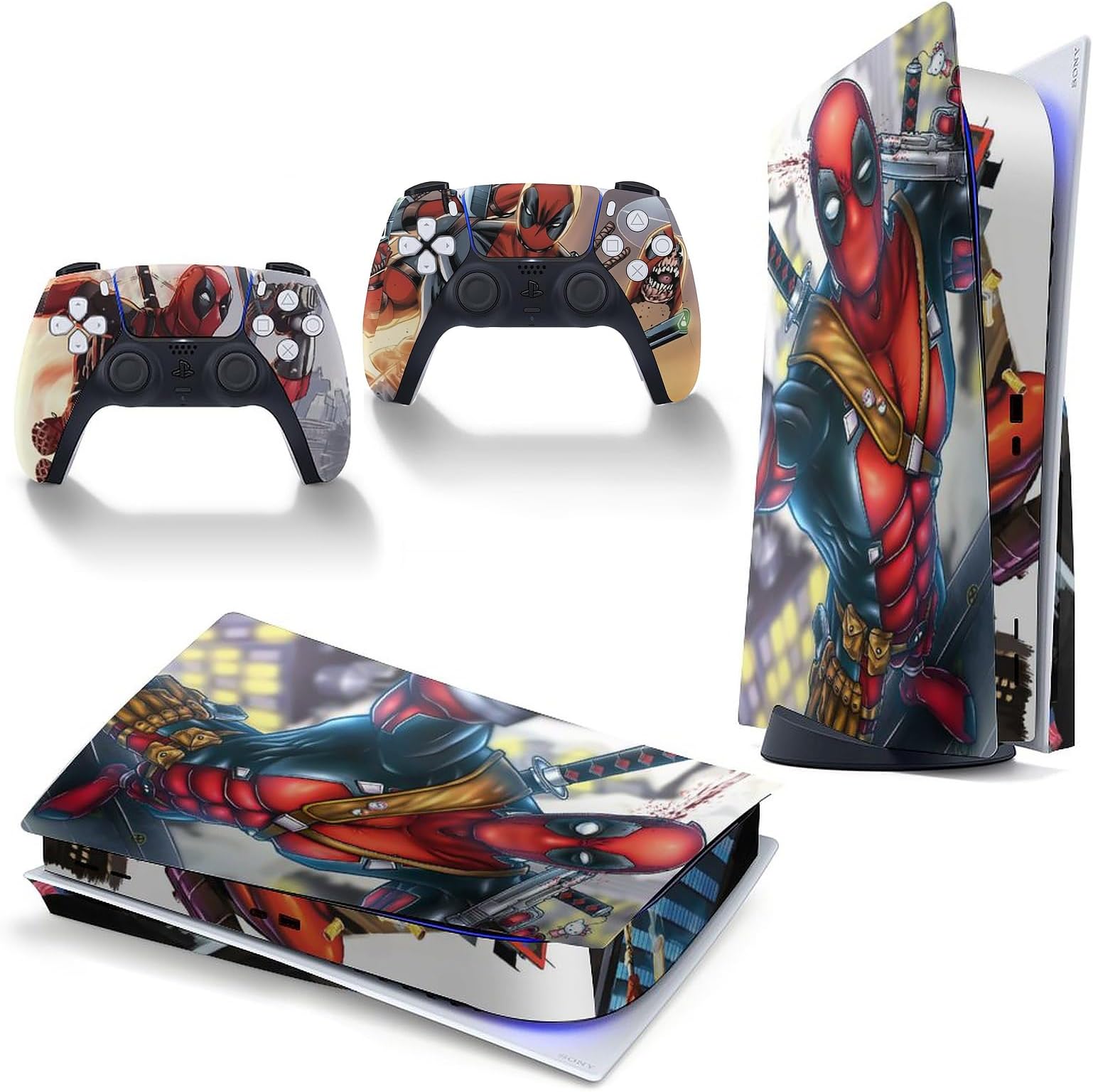 Amazon.com: Vinyl Skins for PS5 Disc Version Console and Controller ...