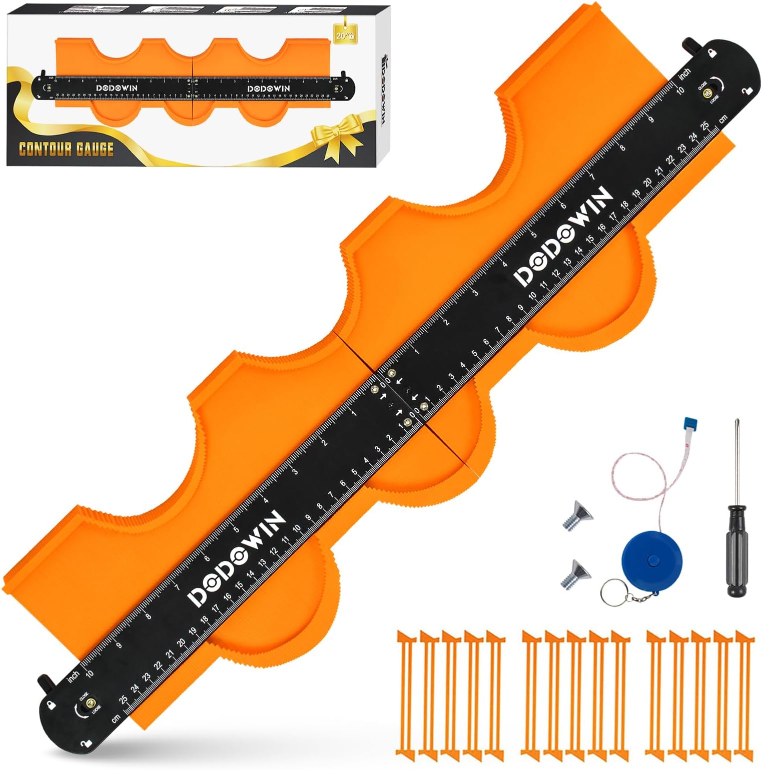 Tellegloww Connectable Contour Gauge 10+10 Inch Shape Profile ...