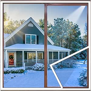 Window Film Insulation Kit for Indoor Use,75x130cm Thick Clear Window ...