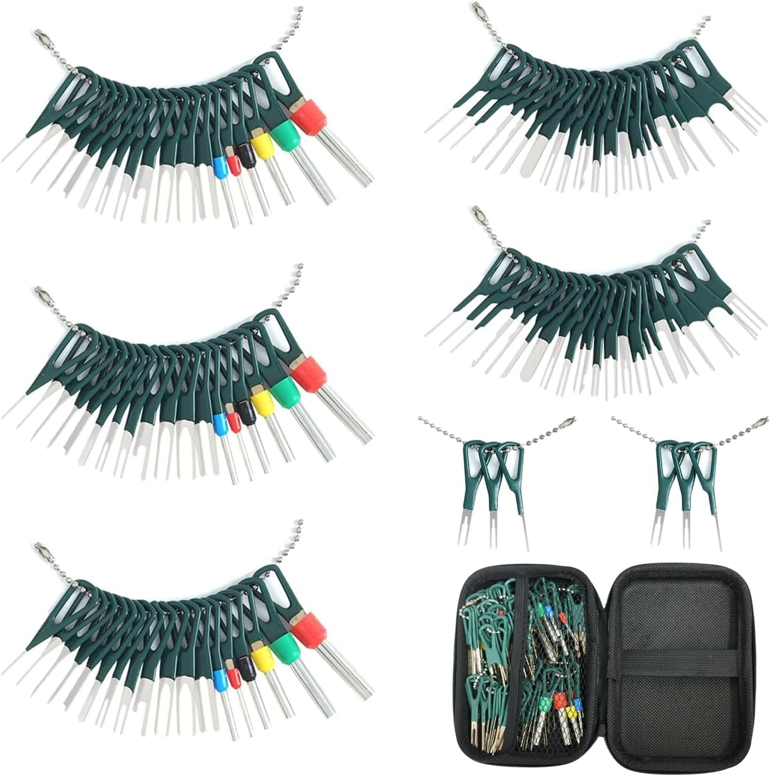 Amazon.com: DINYO 86Pcs Terminal Removal Tool Kit - Red Electrical Wire ...