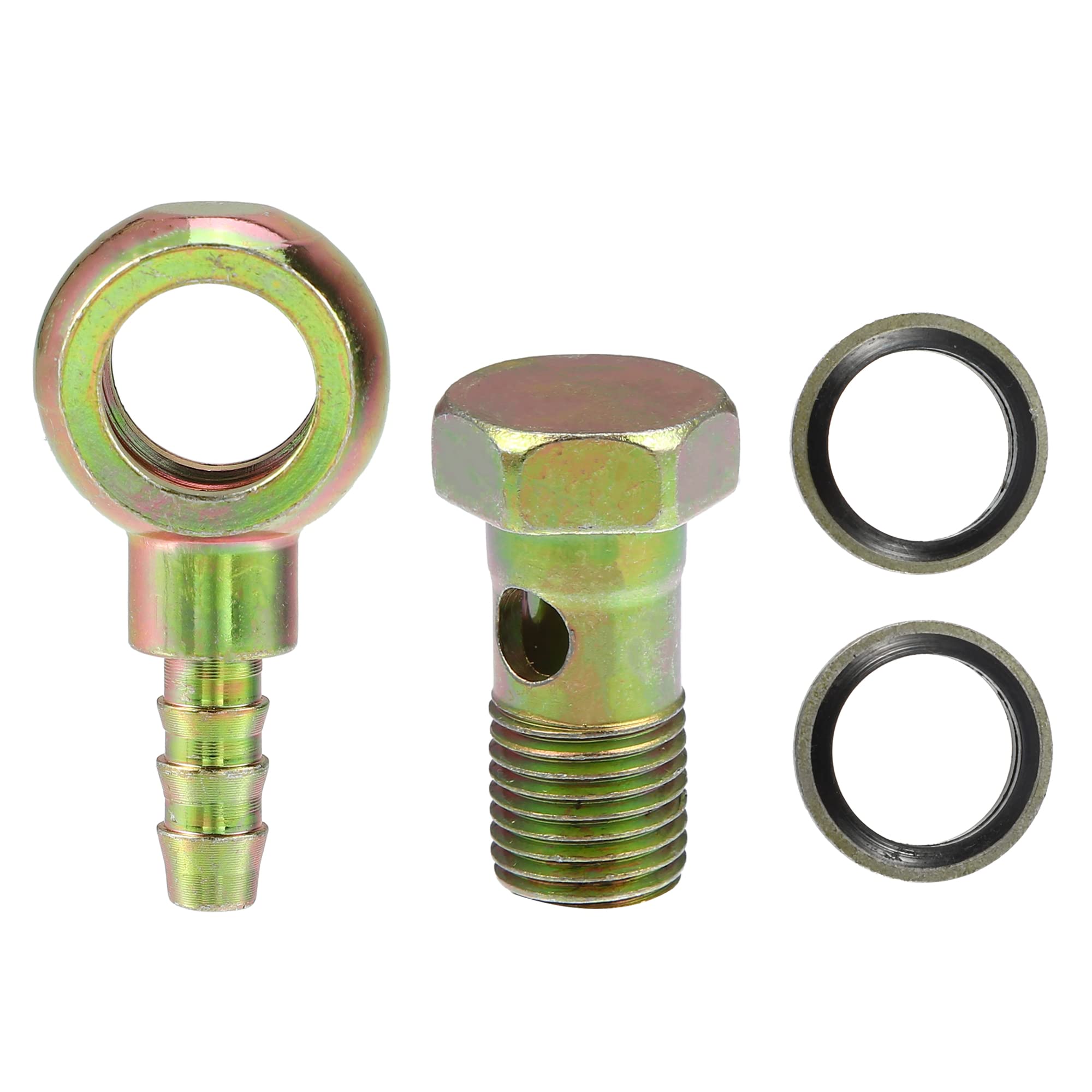 Amazon.com: X AUTOHAUX 1Set Banjo Bolt Kit M14x1.5 Banjo Bolt Hose Barb ...