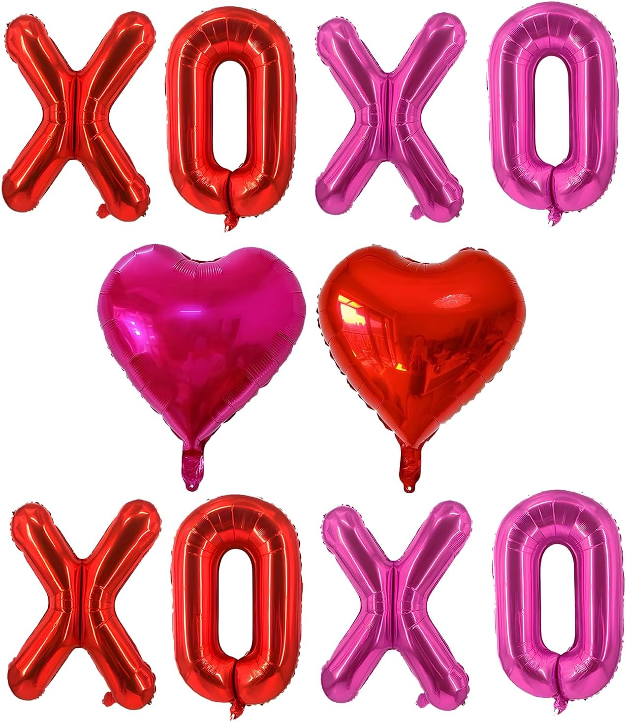 Amazon.com: YQUQWN 10 PCS Valentine's Day Balloon Set Includes XOXO ...