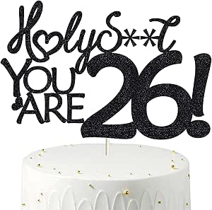 Amazon.com: Happy 26th Birthday Cake Topper 26 Birthday Cake Toppers ...