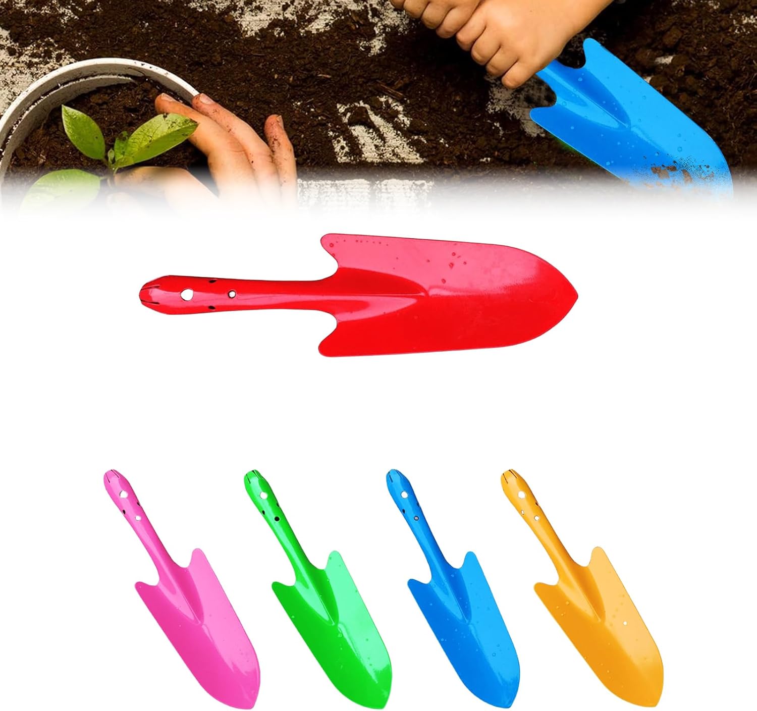 Amazon.com : Mini Colorful Garden Hand Shovel, Metal Sand Shovels Tools ...