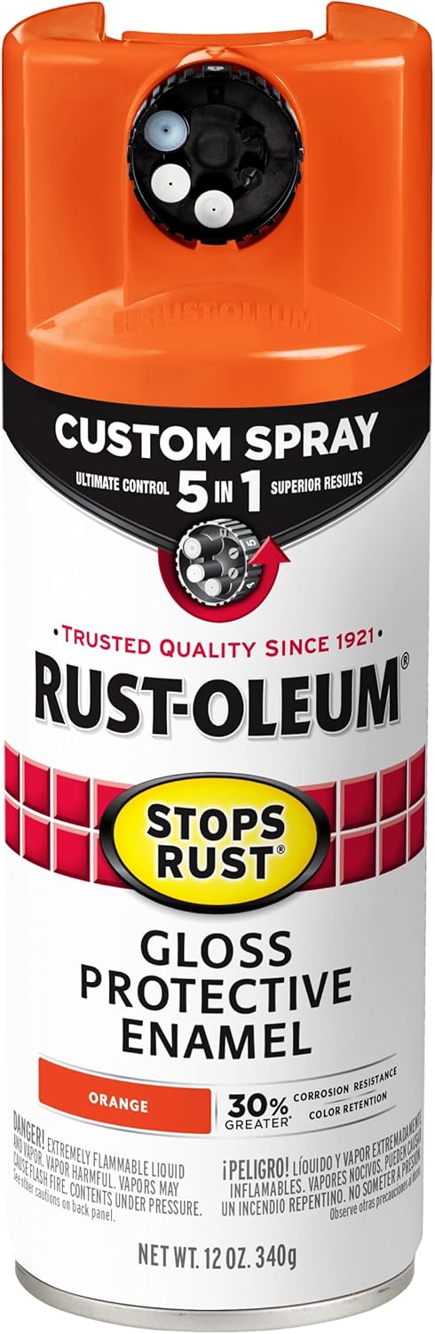 Rust-Oleum 376894 Stops Rust Custom Spray 5-in-1 Spray Paint, 12 oz ...