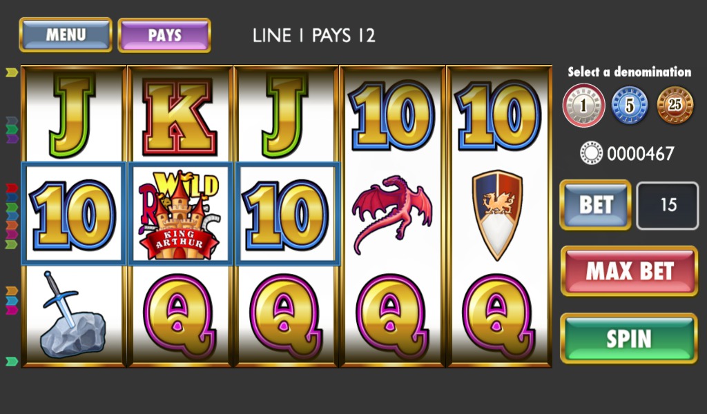 Slots: House King Arthur 5 Reel - App on Amazon Appstore