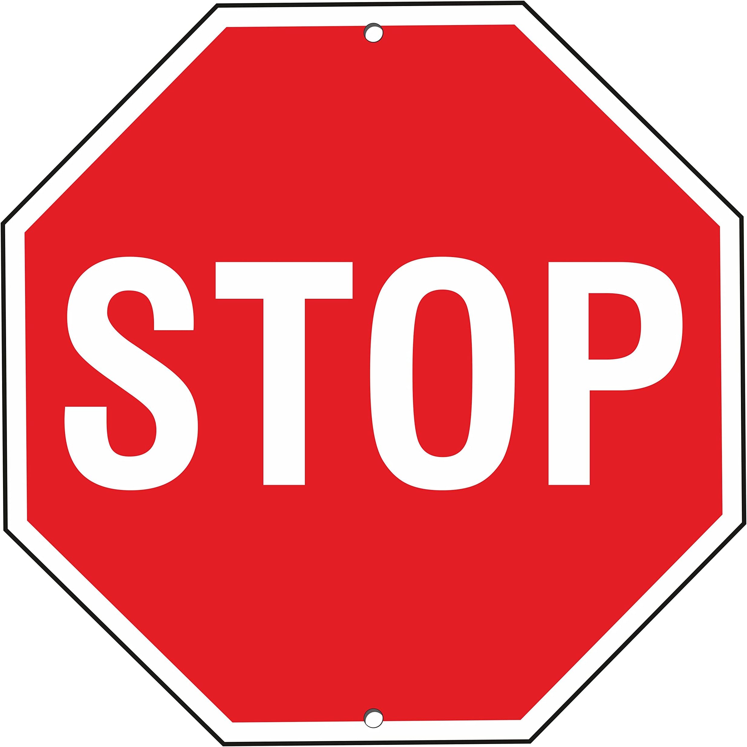 Schild STOP Stopschild 40 cm 8-eckig Alu-Verbund : Amazon.de: Baumarkt