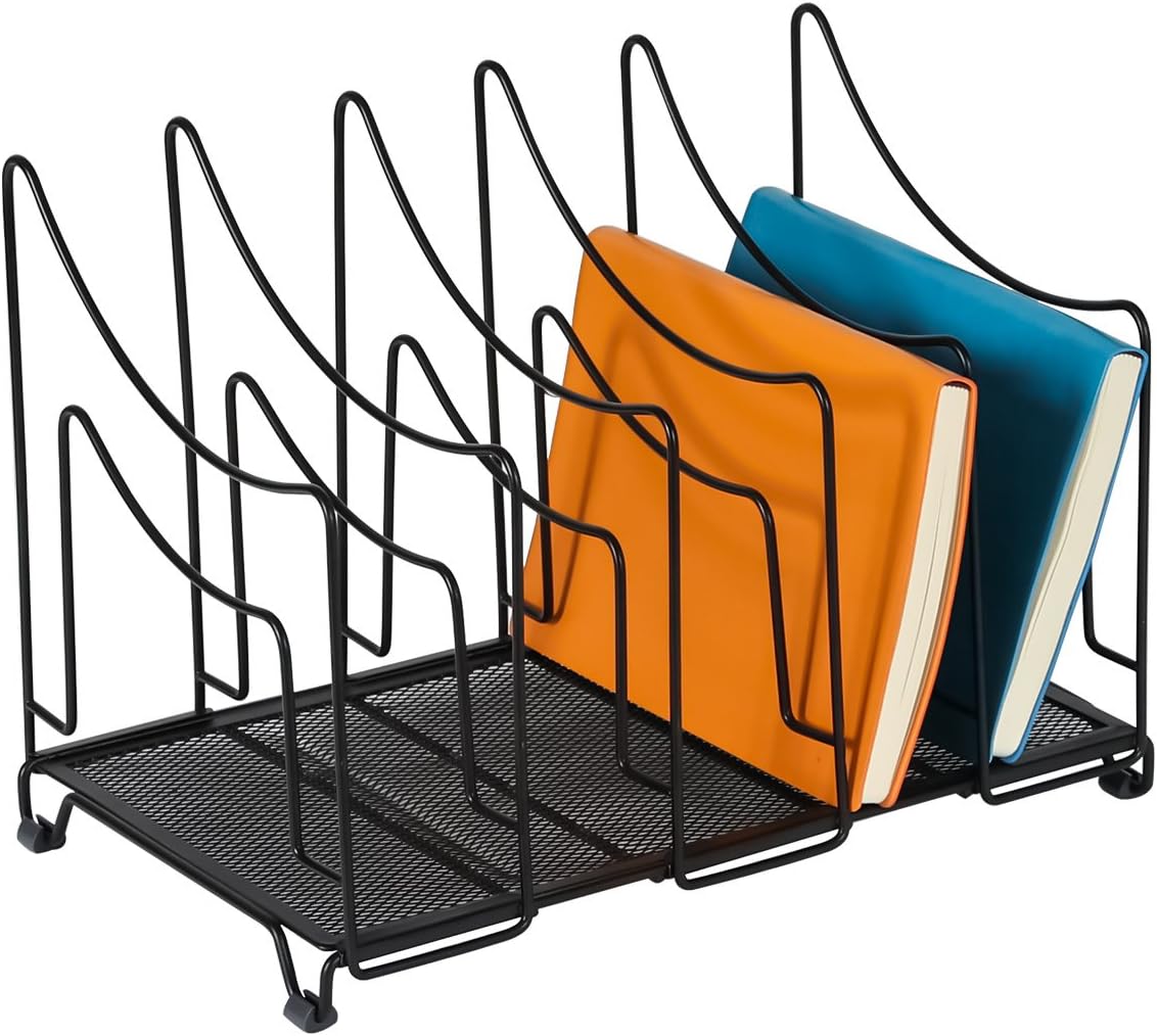 EasyPAG Wire Vertical Desk Tidy A4 File Holder 5 Upright Assembled ...