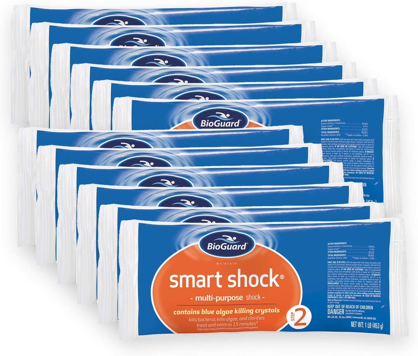 Amazon.com : BioGuard Smart Shock 1 lb, Pack of 12, Algae Preventative ...