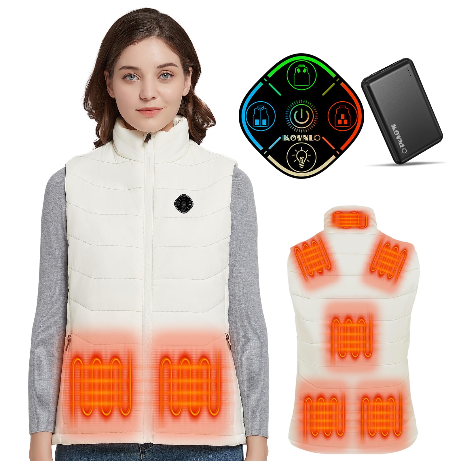 Kovnlo Heated Vest Battery KOVNLO Women's Heated Vest With Battery - 5 ...