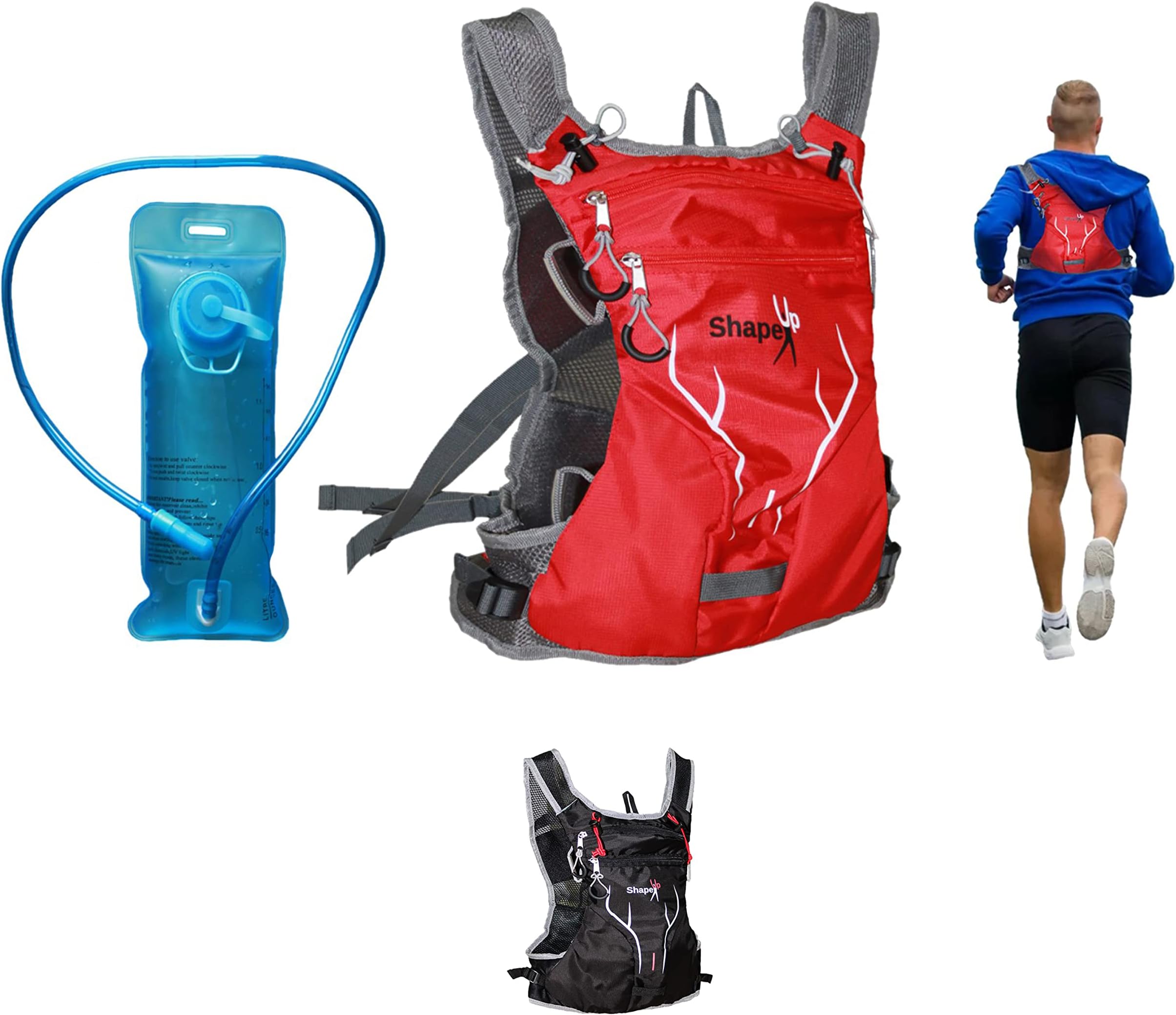 JHuuu Lightweight Running Hydration Backpack, Running Hydration Vest ...