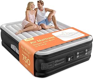 Amazon.com: Airefina Air Mattress Queen with Built in Pump, 18 Raised Blow Up Mattress Upgraded ...