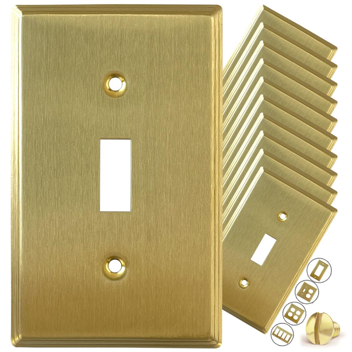 Rio Salto BRASS Metal Toggle Switch Gold Outlet Cover or Light Switch ...