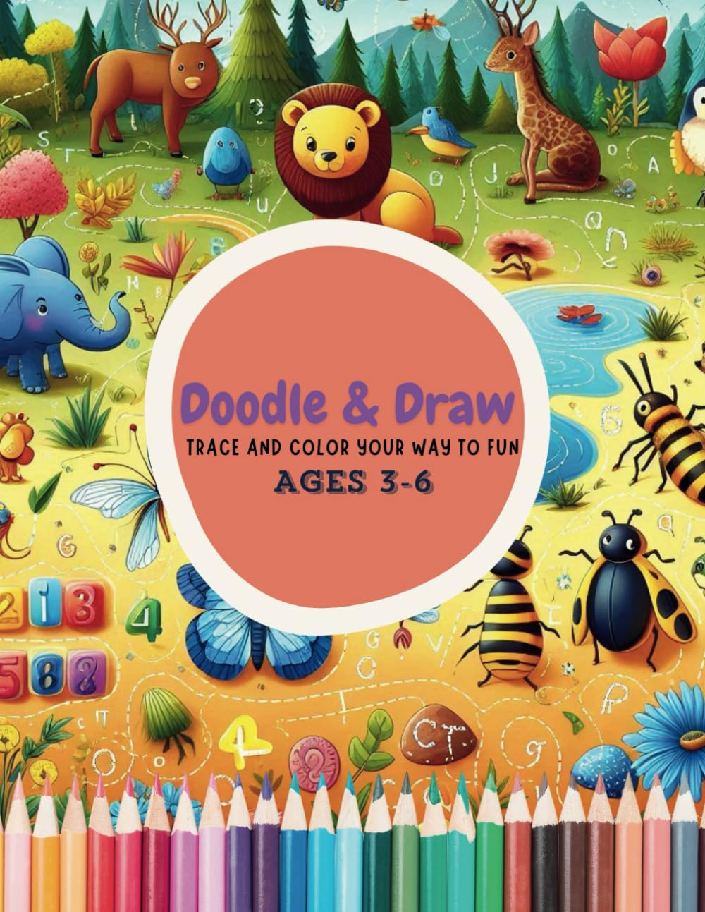 Doodle and Draw - Trace and Color Your Way to Fun (Ages 3-6): Tracing ...