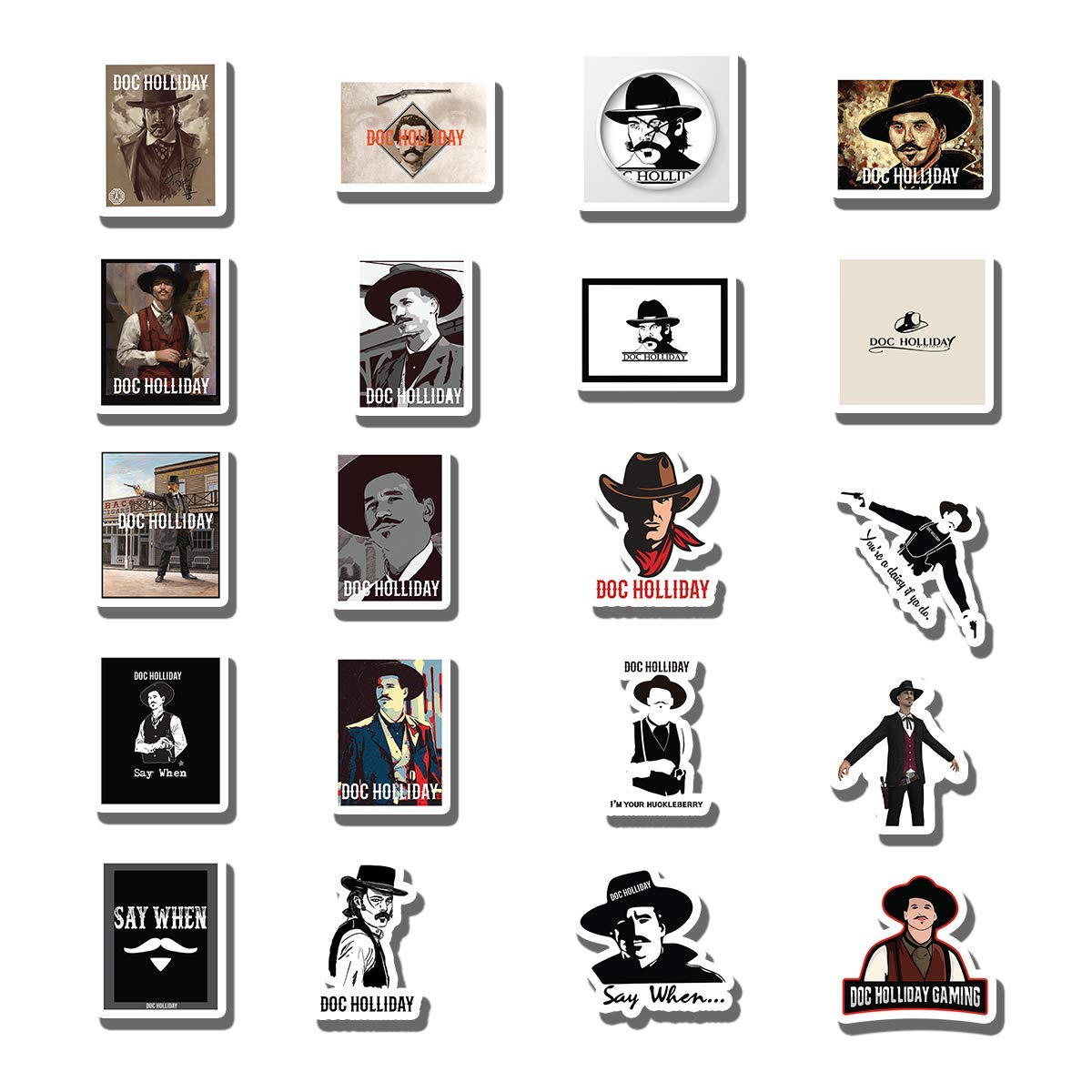 Amazon.com: 20 PCS Stickers Pack Doc Aesthetic Holliday Vinyl Colorful ...