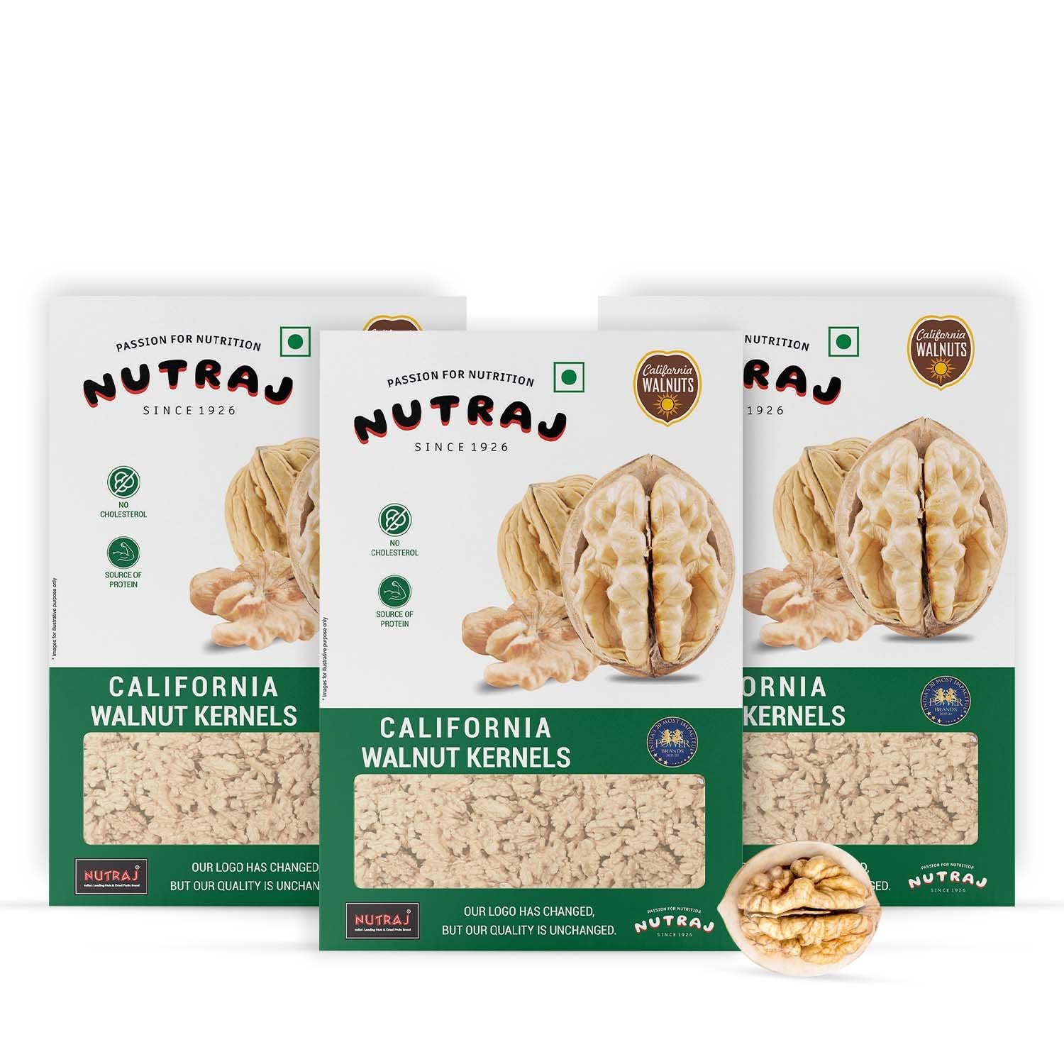 Nutraj California Walnut Kernels Without Shell - 750g (3 X 250g) Pure ...