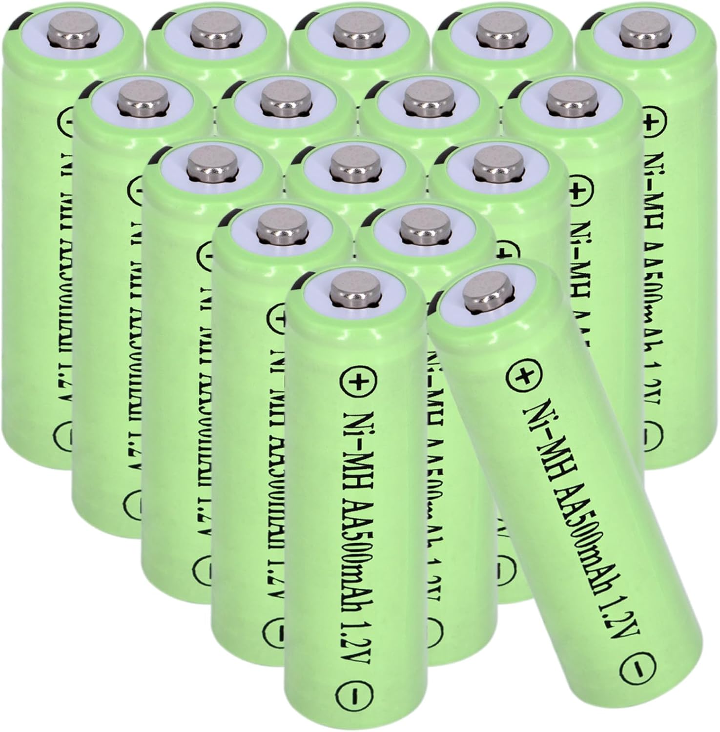 Amazon.com: Yibatopow 16 Packs 1.2V AA 500mAh Ni-MH Rechargeable ...