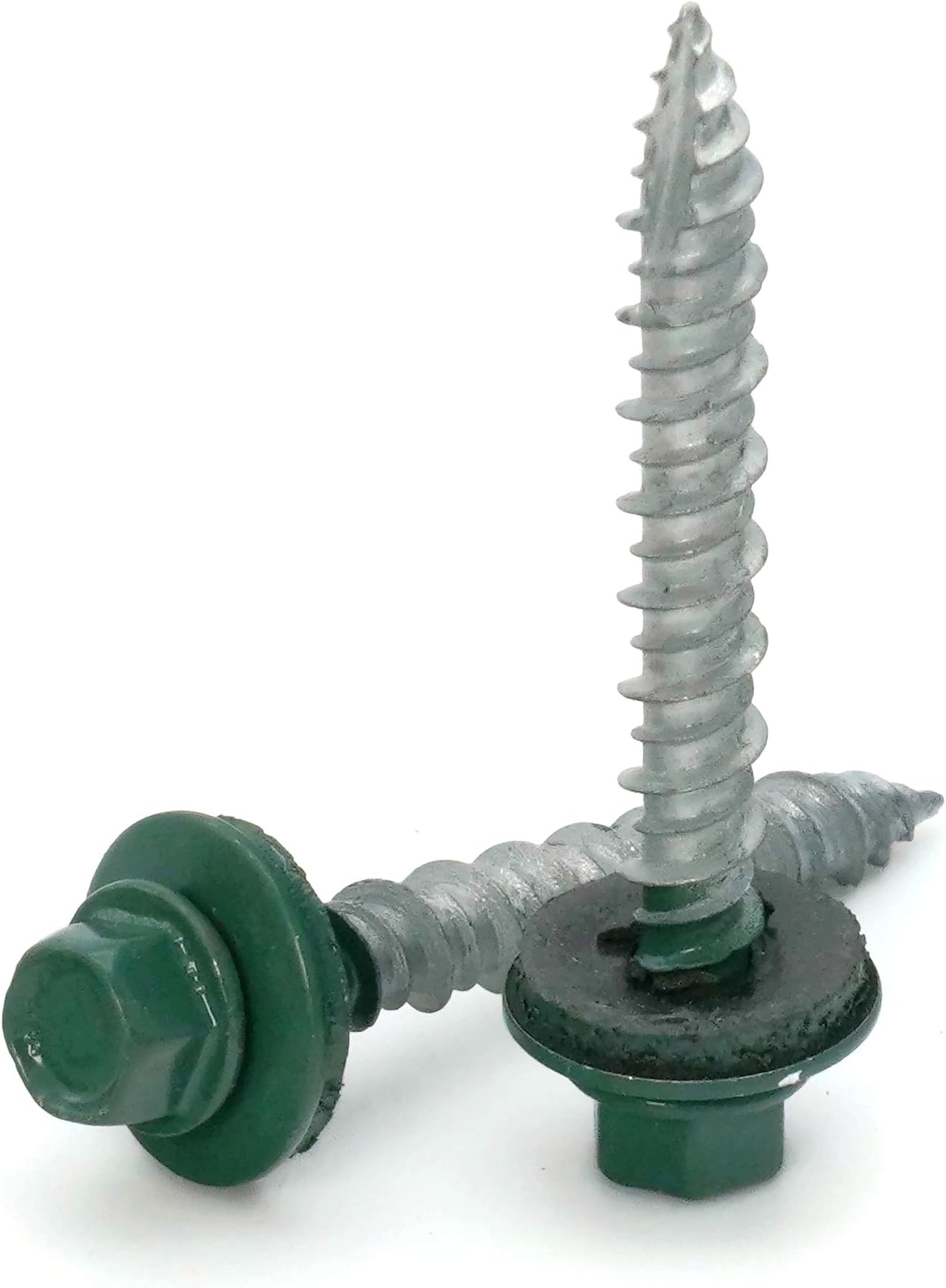 Amazon.com: Hex Washer Head Hi-Lo Thread Mechanical Galvanized Roofing ...