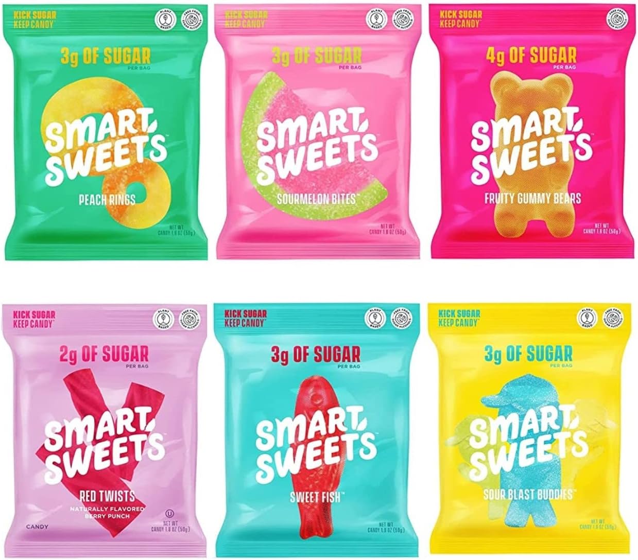 Amazon.com : SmartSweets, Joyride Project 7 Low Sugar Candy Variety Box ...