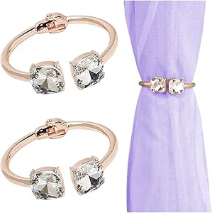 Amazon.com: 2 Pcs Square Fiberglass Curtain Holder No Hole Curtain ...