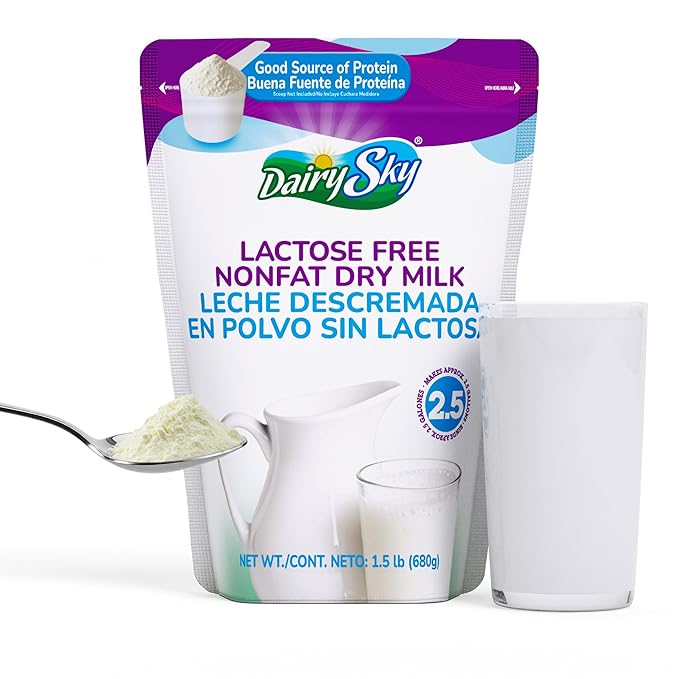 Amazon.com : DairySky Lactose Free Milk Powder 24 Oz - Non GMO Fat Free ...