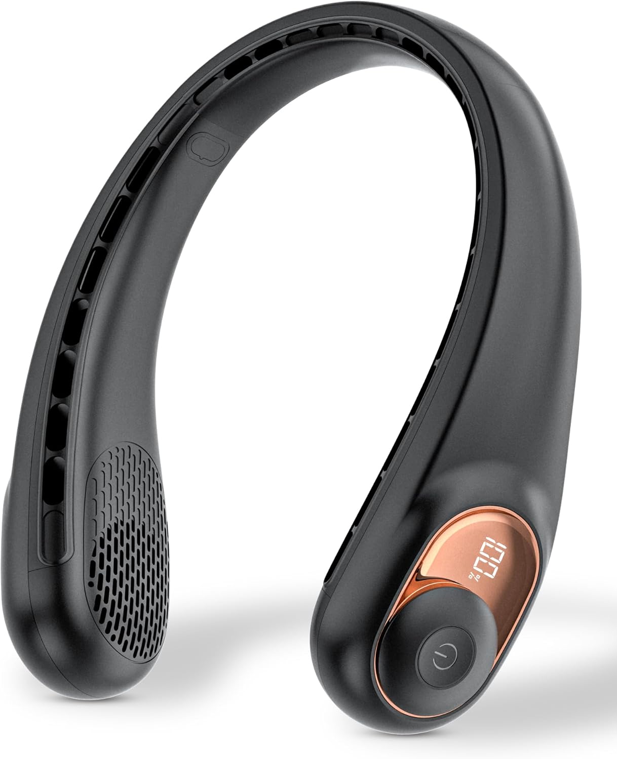 Portable Neck Fan with LED Display & 360° Cooling Airflow, 3 Speed ...