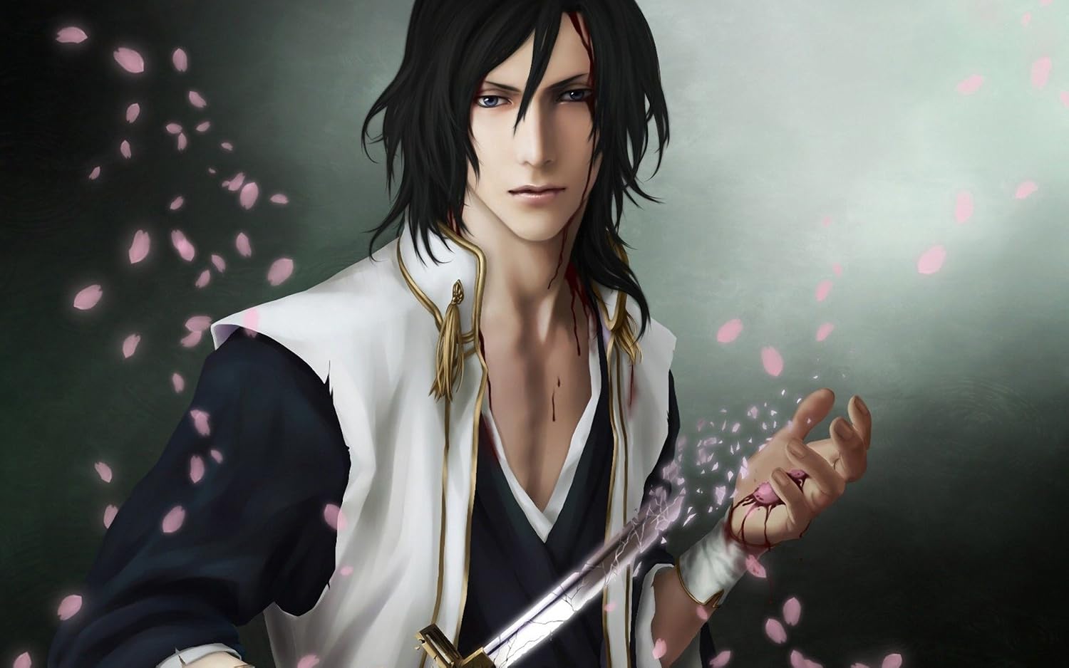 Amazon.com: Byakuya Kuchiki Bleach Knife Blood Broken 20X30 Inch Poster ...